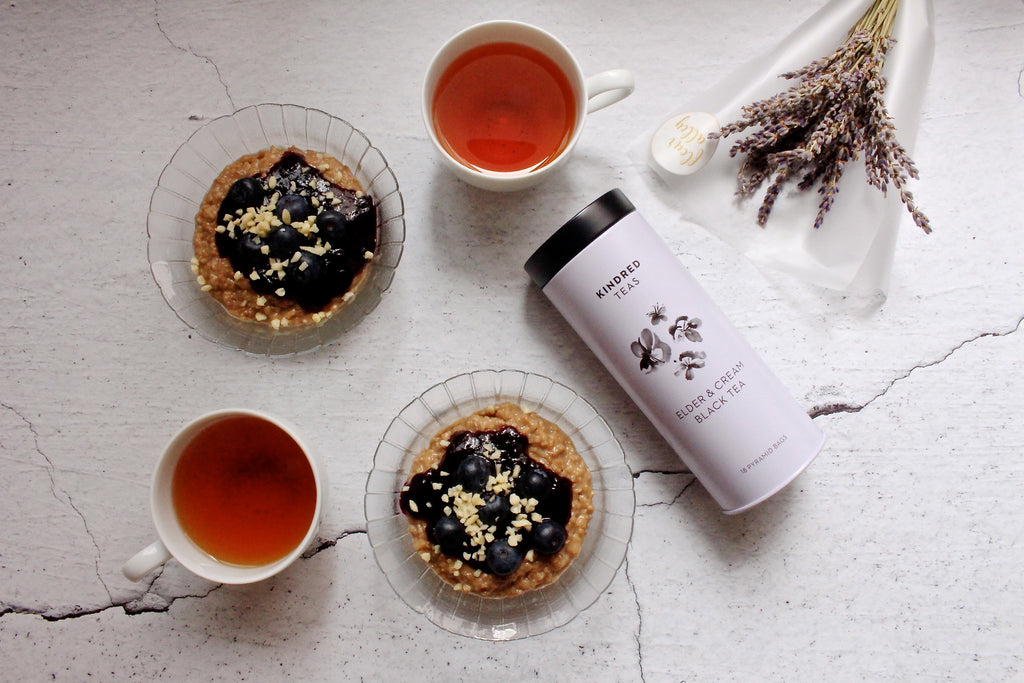 Recipe: Elder & Cream Black Tea-Infused Steel Cut Oatmeal with Blueber ...